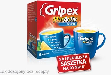 Gripex HotActiv FORTE x 12 saszetek w Apteka Aronia